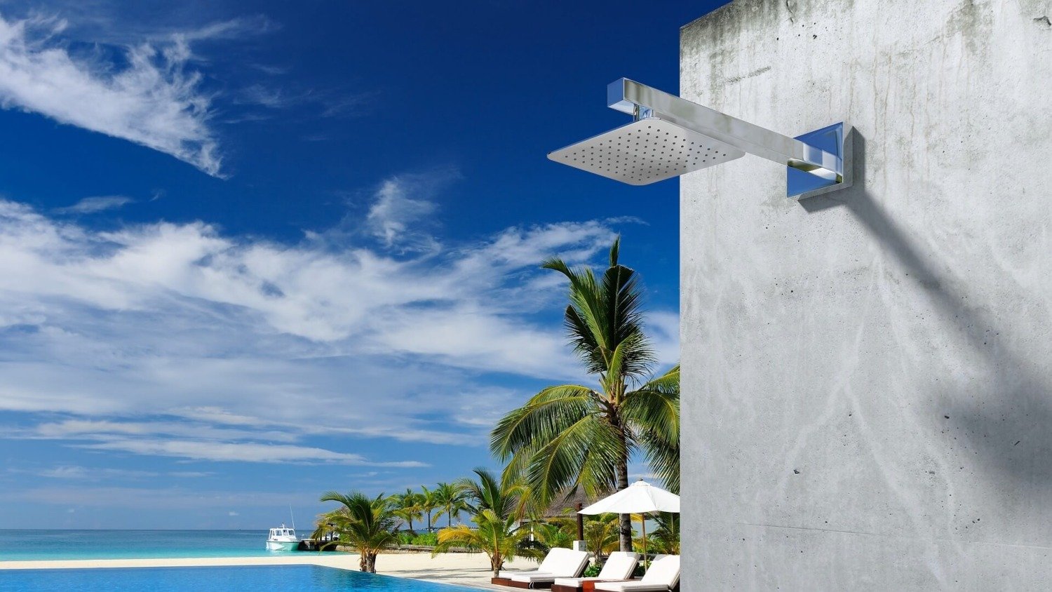 Wall-mounted outdoor shower and outdoor mixers | Inoxstyle